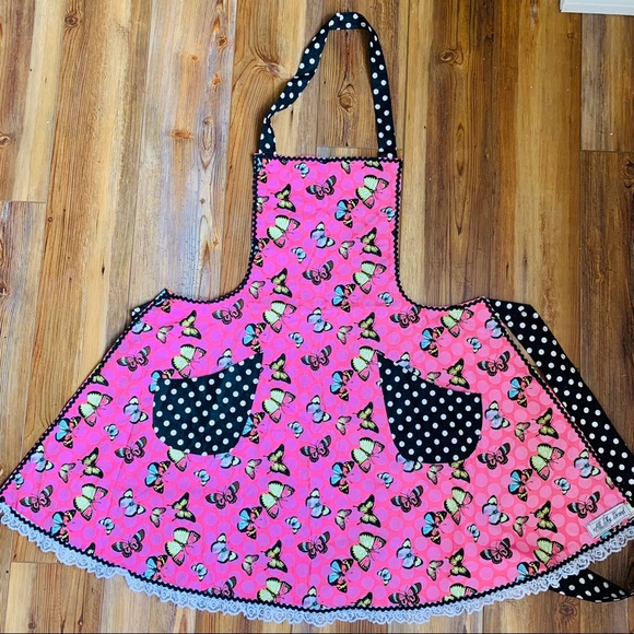 Other | Butterfly Wpolka Dot Fun Apron By All The Trend | Poshmark